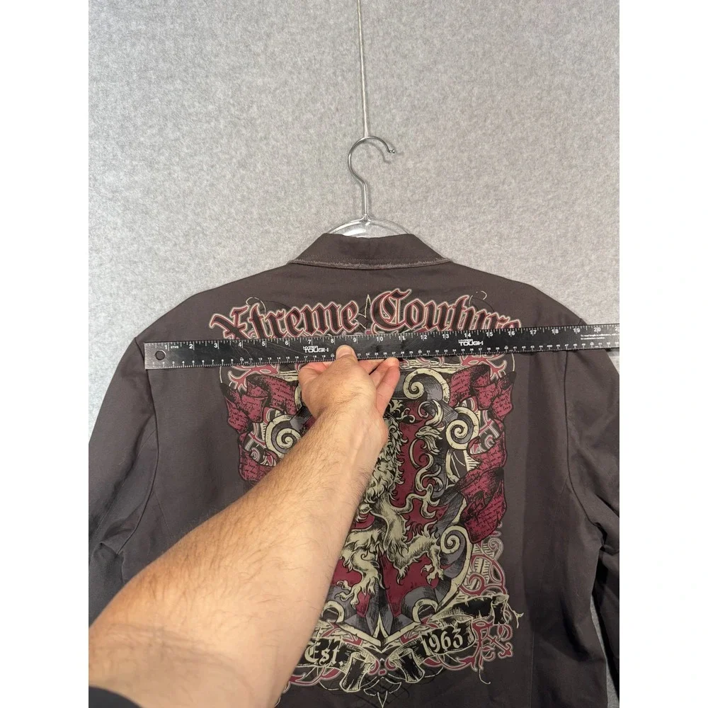 Suits & Blazers | Xtreme Couture Blazer Jacket Mens 4 Brown Red Graphic ...